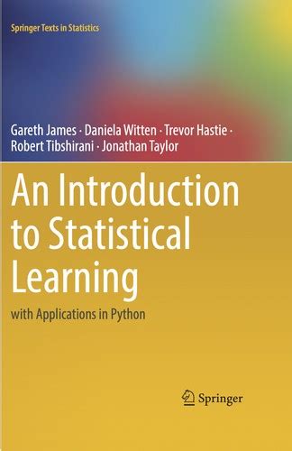 An Introduction To Statistical Learning With Applications In Python Springer Texts In