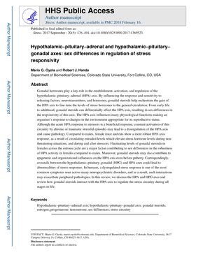 Diferencias Sexuales Eje HPA 325 Sex Differences In The Central Nervous System Studocu