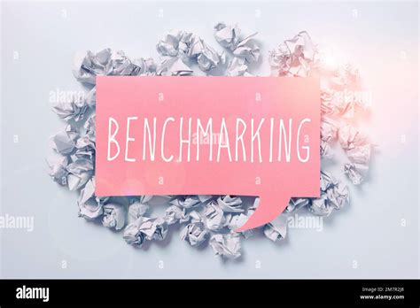 Conceptual Display Benchmarking Business Concept Evaluate Something By Comparison With A