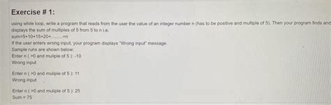 Solved Using While Loop Write A Program That Reads From The