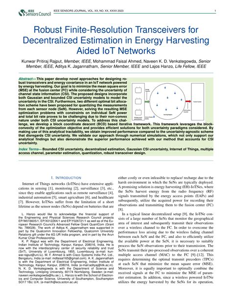 Pdf Robust Finite Resolution Transceivers For Decentralized
