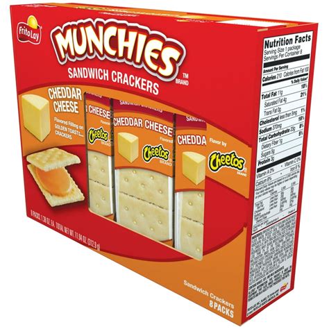 Munchies Cheetos Cheddar Cheese Sandwich Crackers 1 38 Oz Packs 8