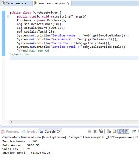 Solved Create A Class Named Purchase Each Purchase Contains An