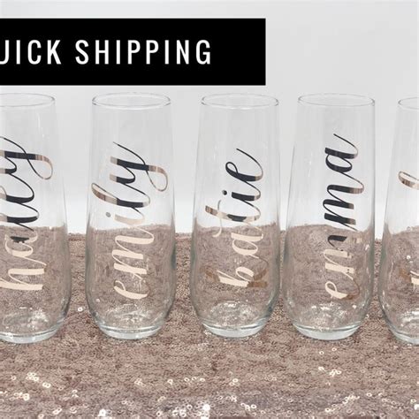 Personalized Champagne Flutes Etsy