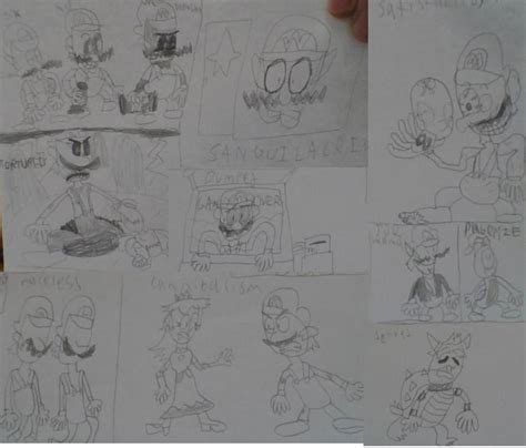 Mistful Crimson Morning Mario Mix Sketched By M10085 On Deviantart
