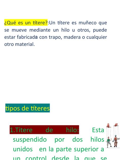 Qué Es Un Títere Pdf