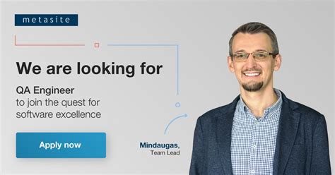 Metasite On Linkedin An Open Position For A Qa Engineer