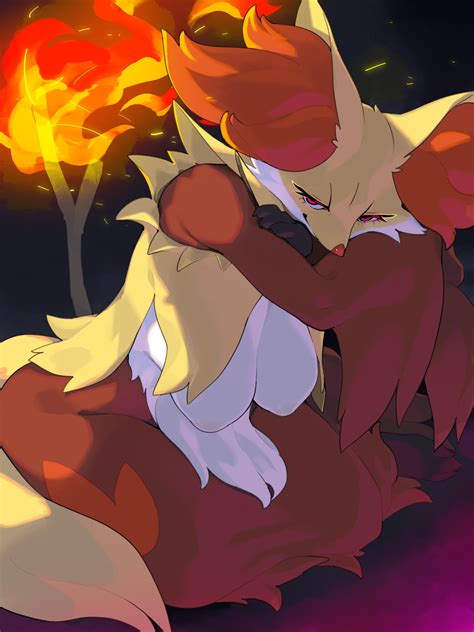 Rule 34 1girls Anthro Areolae Breasts Crossed Arms Delphox Female