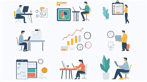 Efficient Workflow Organization In A Productive Office Scene Premium