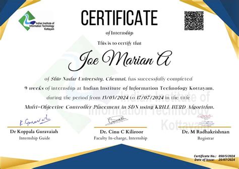 Joe Marian A On Linkedin Internship Sdn Controllerplacement Research Iiitk Networking