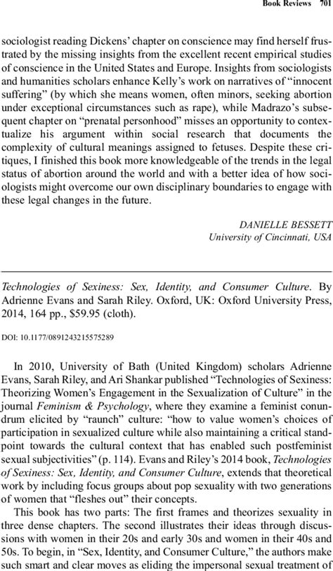 Book Review Technologies Of Sexiness Sex Identity And Consumer