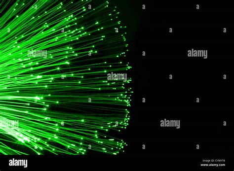 Fiber Optics Cable From Modern Computer Comminication Technology Stock