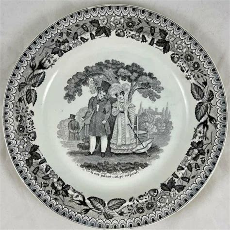 Staffordshire Black Transferware Wedgwood Black Transferware
