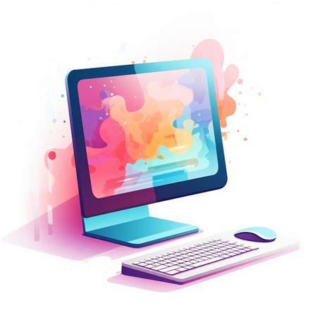 premium vector computer technology pc screen desktop isolated internet monitor laptop display