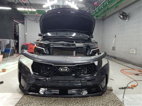 수원 영통 망포동 광교 자동차 범퍼 찌그러짐 스크래치 수리 외형복원 덴트연구소 기아자동차 쏘렌토 Mq4 앞범퍼 교체 덴트복원범퍼복원광택코팅판금도색잘하는곳 네이버 블로그