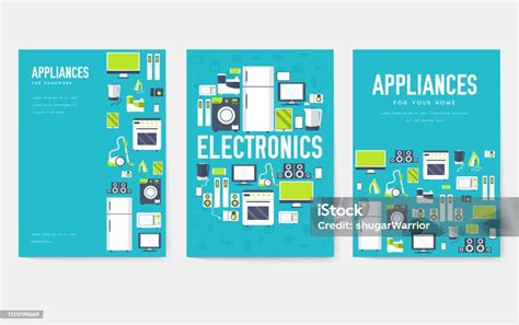 가전 카드 세트 전단지 잡지 포스터 책 표지 배너의 전자 템플릿 장치 인포 그래픽 개념 배경입니다 레이아웃 일러스트레이션 타이포 그래피 텍스트가 포함 된 템플릿 페이지 진공