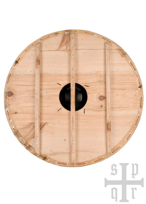 Viking Round Shield With Iron Boss Wood And Canvas Vikings Shields