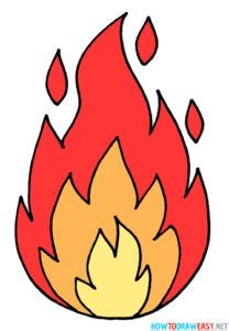 How To Draw Flames How To Draw Easy