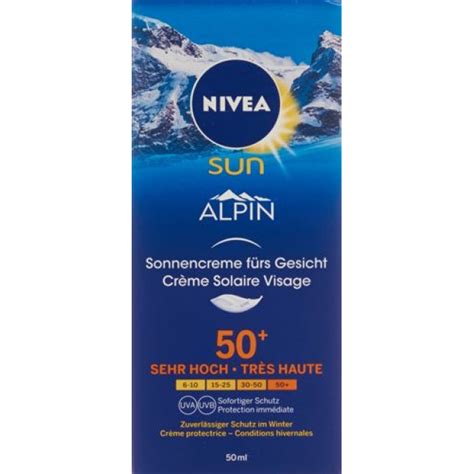Нивея Сан Алпин Лицо солнцезащитный крем солнцезащитный фактор 50 50 мл