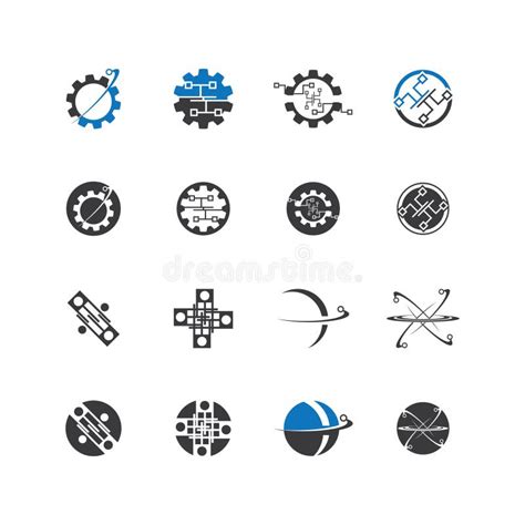 Business Technology Logo Vector Template Illustration Stock