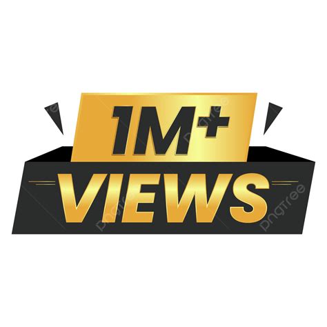 Youtube 1 Million Views Banner 1m Plus Badge 1m Views 1 Million Views