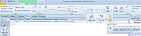 append tables using add in si shared items simio forum