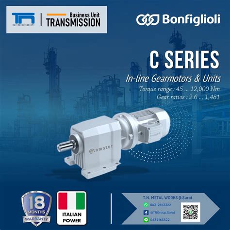 Tn Group ศูนย์รวมสินค้าอุตสาหกรรมภาคใต้ 🛡 C Series 🛡 In Line Gearmotors And Units แบรนด์