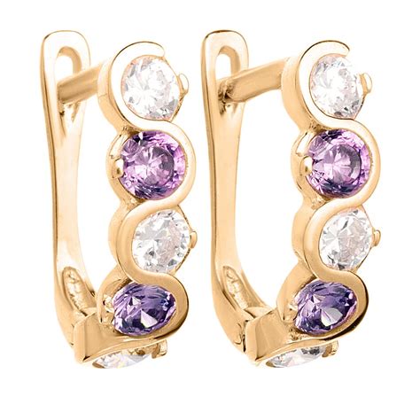 Золоті сережки з англійським замком Купити золоті сережки з англійською застібкою в Україні в