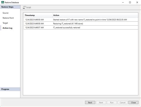 Step 5 Monitor Restore Process Veeam Plug Ins For Enterprise Applications