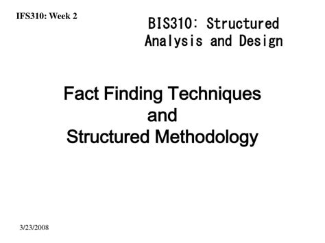 PPT Fact Finding Techniques And Structured Methodology PowerPoint Presentation ID