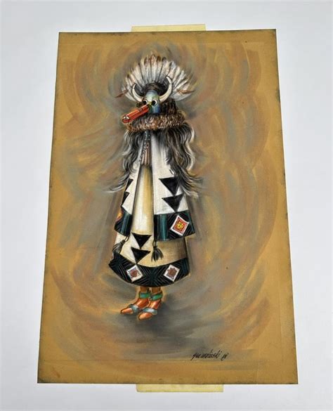 Sue Malinski Hopi Indian Pastel Drawing