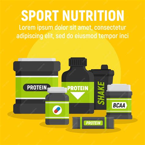 Premium Vector Product Sport Nutrition Template Flat Style