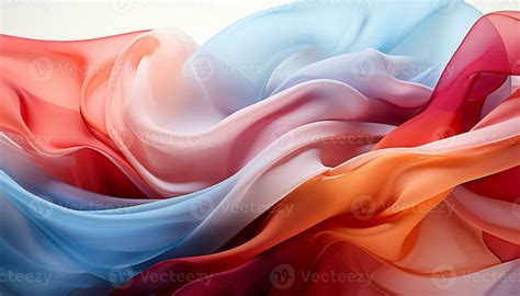 Ai Generated Abstract Wave Pattern In Vibrant Colors Flowing With