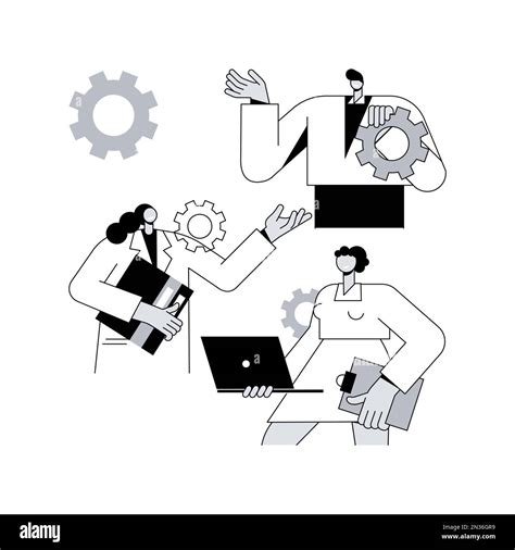 Dedicated Team Abstract Concept Vector Illustration Remote Programming Company Software