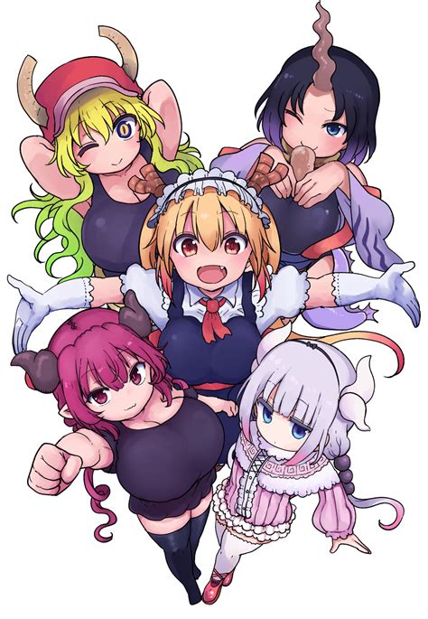 Kanna Kamui Tohru Lucoa Ilulu And Elma Kobayashi San Chi No