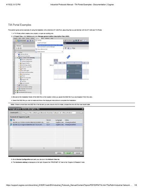 Industrial Protocols Manual Tia Portal Examples Documentation