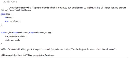 Solved Consider The Following Fragment Of Code Which Is