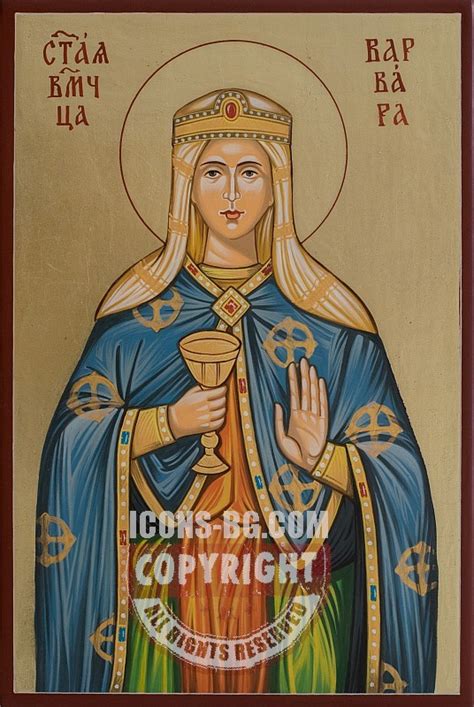Света Варвара - рисувана икона » ICONS-BG.COM