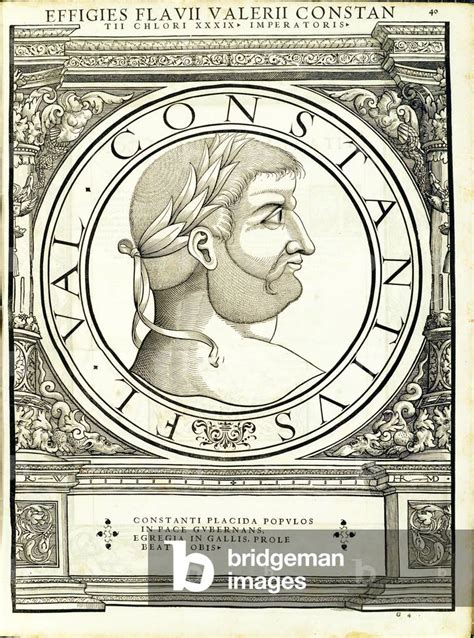 Image Of Constantius Chlorus Illustration From Imperatorum Romanorum