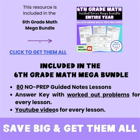 Integer Operations Guided Notes Lesson 6th Grade Math Tpt