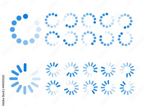 Progress Load Set Loader Vector Progress Loading Bar Set Vector