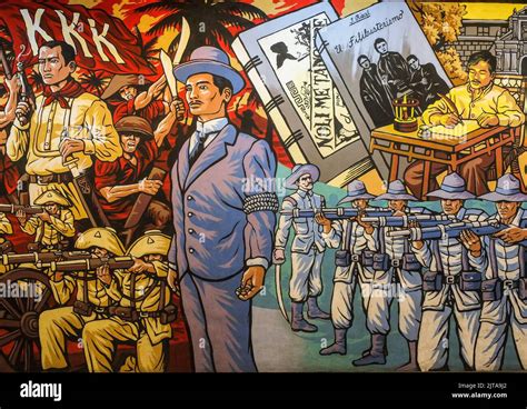 A Mural Depicts The Execution Of Filipino National Hero Dr Jose Rizal