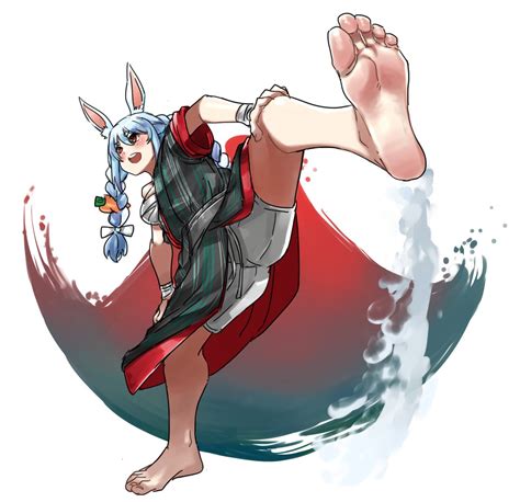 野うさぎ通りの源 on Twitter RT EijiERJ アーモンド兎田始動どすこい 一日一裸足絵 ぺこらーと