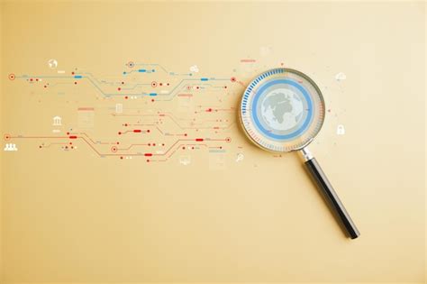Premium Photo Cloud Computing Concept With Magnifier Glass Focusing