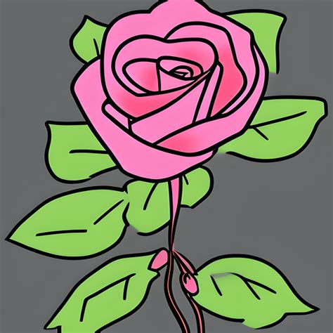 A Rose Cartoon Creative Fabrica