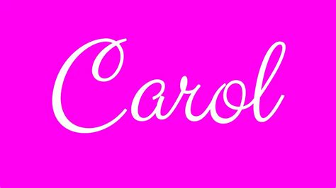 Learn How To Sign The Name Carol Stylishly In Cursive Writing Youtube