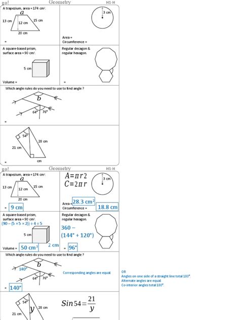 Gcse Geometry Higher 1h Pdf Area Physical Quantities