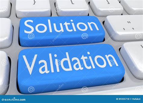 Conceito Da Validação Da Solução Ilustração Stock Ilustração de