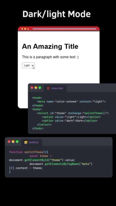 Darklight Mode Using Javascript Javascript Java Html Css Coding Programming Programmer