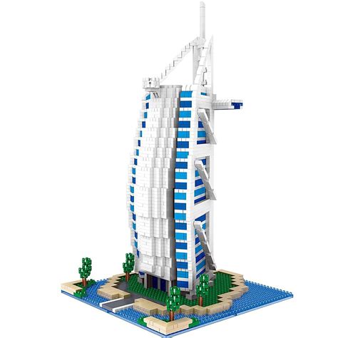 Buy Lgh Burj Al Arab Hotel Architecture Building Kits Mini Nano Blocks